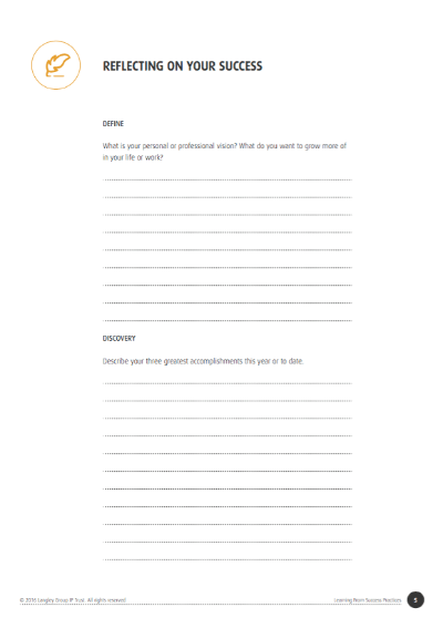 Learning From Success An Appreciative Inquiry Reflection Exercise